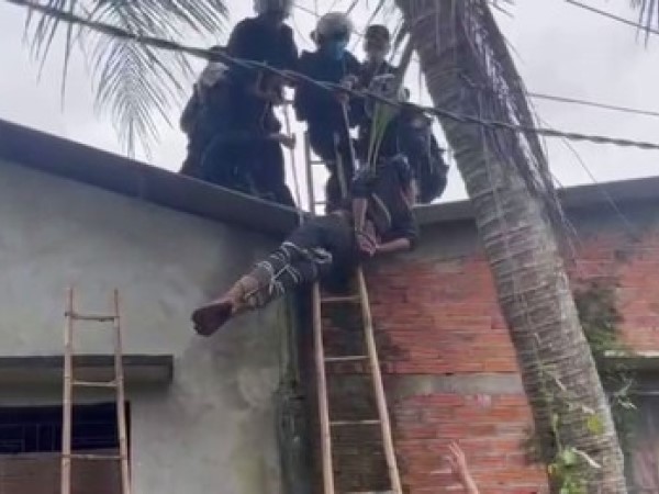 Thượng úy Công an chấn thương nhập viện khi 'giải cứu' đối tượng nghi ...