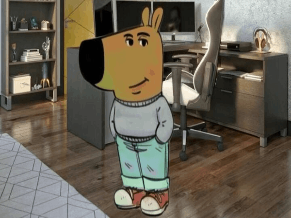 Meme 'Chill guy' với hình ảnh chú chó có vẻ mặt thư giãn, tay đút túi ...