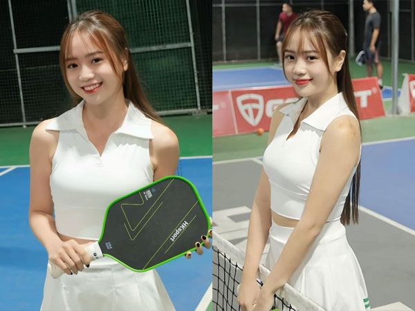 Nữ streamer Mai Linh Zuto gia nhập đường đua khoe dáng sân Pickleball
