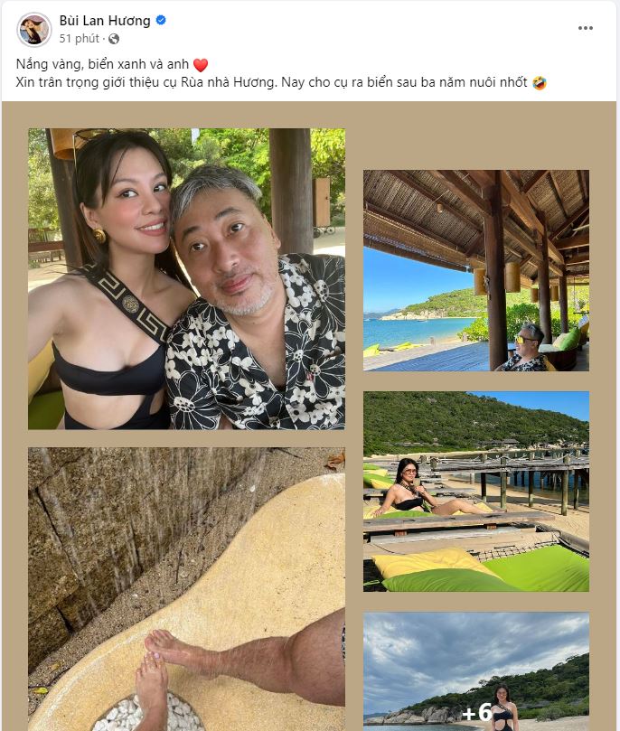 HOT: Ca sĩ Bùi Lan Hương lần đầu công khai ảnh tình tứ bên đạo diễn Nguyễn Quang Dũng sau 3 năm ...